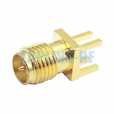 10x RP-SMA Female (Male Pin) Connector End Launch PCB Mount Solder Post ...