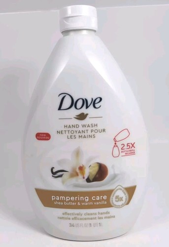 Dove Hand Wash Pampering Care 34 oz 2.5X Bottle Refill - 5X Moisture ...