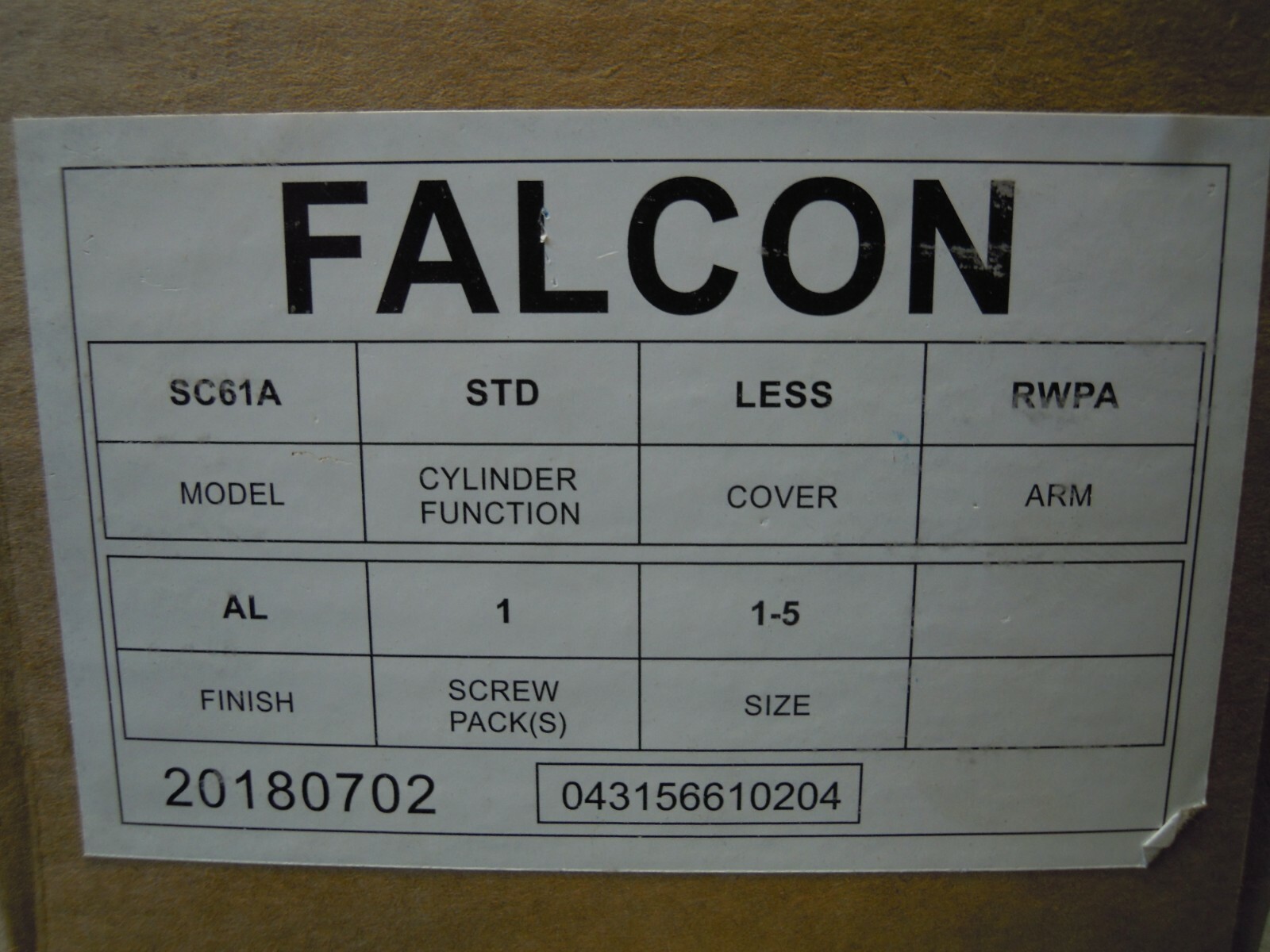 FALCON SC60A SERIES DOOR CLOSER GREY ALUMINUM ***NEW | eBay