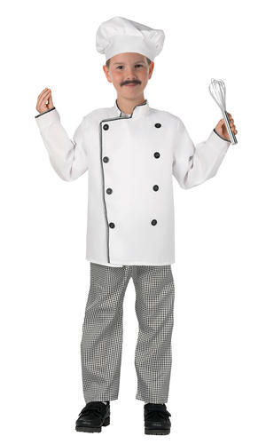 Chef Kids Fancy Dress Bake Off Head Cook Uniform Boys Girls Childrens ...