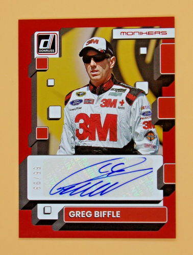 2023 Donruss Greg Biffle 55/99 Monikers Red Autograph M-GB #15 | eBay