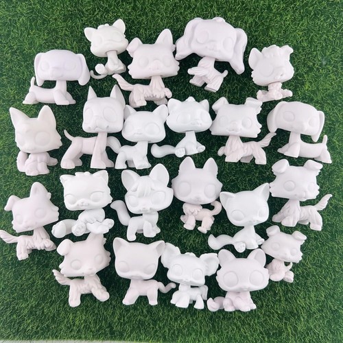LPS White Base （Random 5pcs） lps Cat Dog Wolf Ferret Fox Kitten Pyppy ...