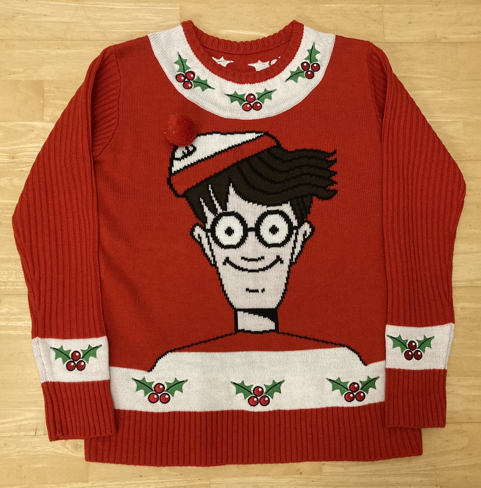 Medium 40" inch chest Where's Wally? Christmas sweate… - Gem
