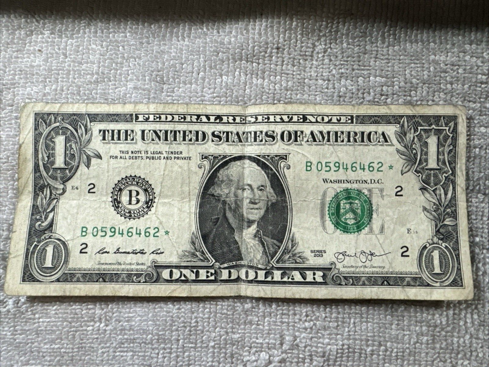 2013 "B" $1 Duplicate Star Notes 05946462 & 08642642 (2) | eBay