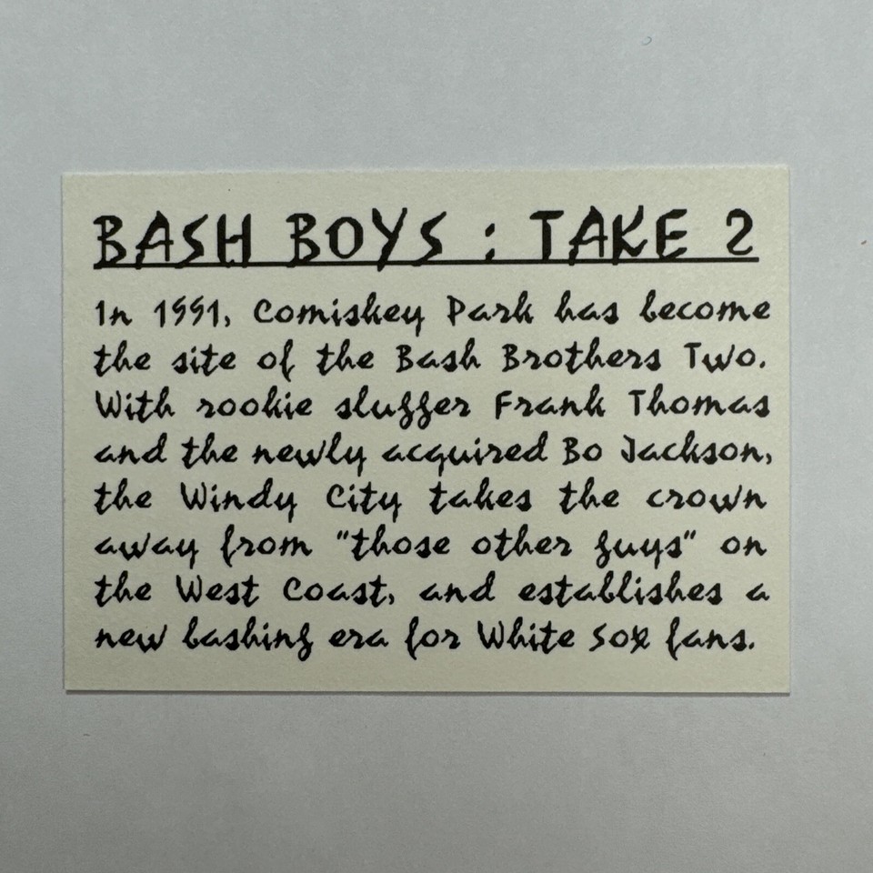 Bo Jackson & Frank Thomas ~ Bash Boys: Take 2 ~ Promo/Oddball ~🎖 ...