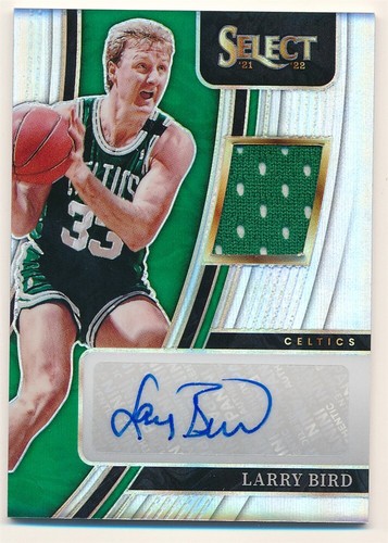 LARRY BIRD 2021/22 PANINI SELECT SILVER PRIZMS AUTOGRAPH JERSEY PATCH ...