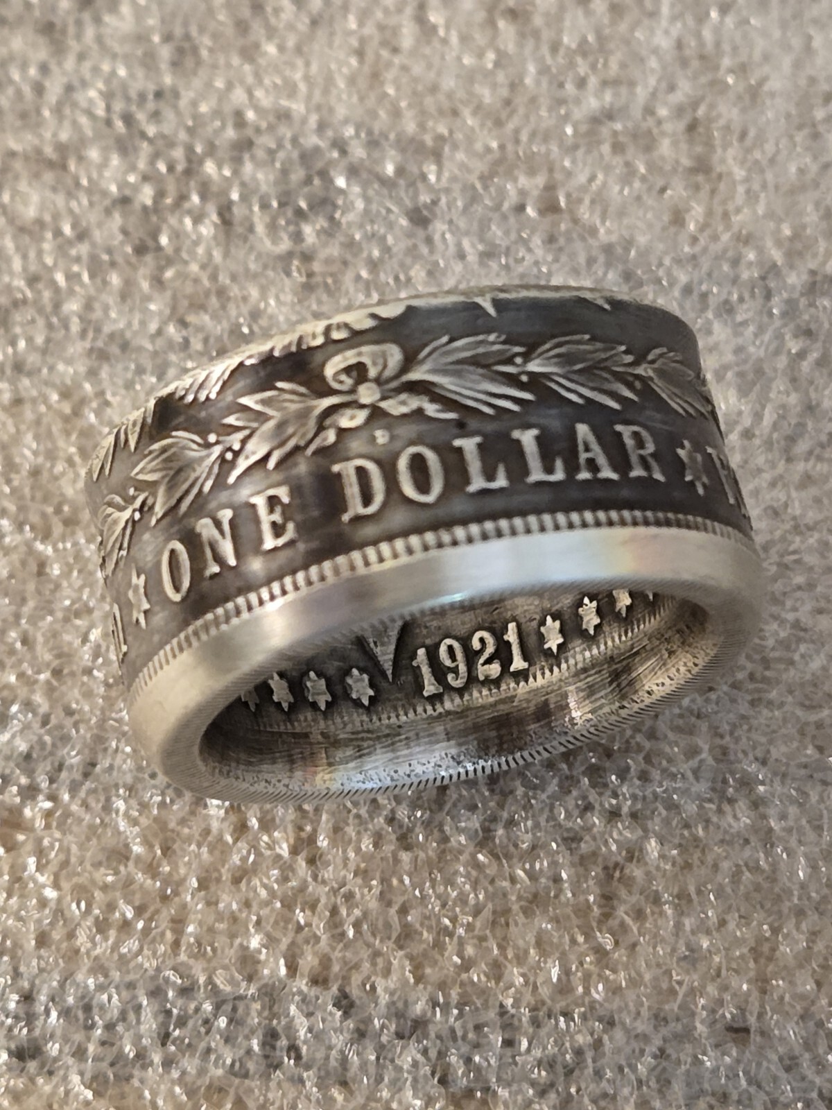 Vintage Biker Ring Morgan Dollar .900 Silver 21 Grams Coin Ring Sz. 8 ...