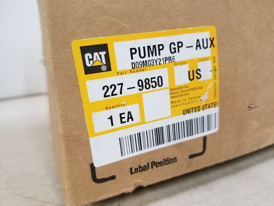 Caterpillar CAT 227-9850 Auxiliary Water Pump | eBay