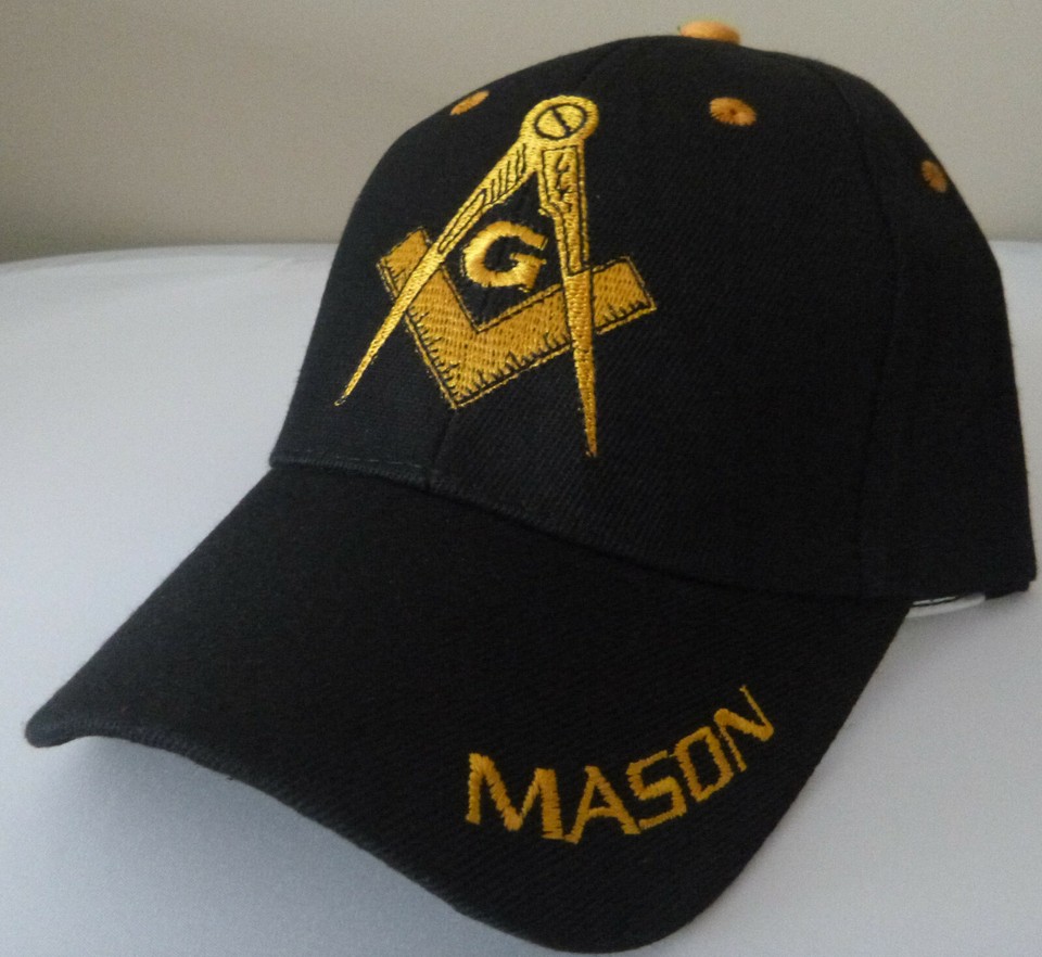 Mason Baseball Cap Freemasons Black Masonic Hat Masons, Compass and ...
