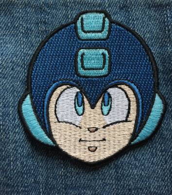 Mega Man Embroidered Patch Figure Badge Blue Bomber 3" Jumbo Capcom | eBay