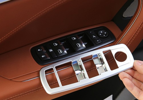 For Maserati Levante 2017-2022 ABS Silver Window Lock Lift Panel Trim ...