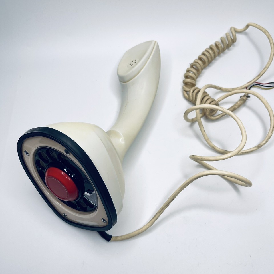 LM Ericsson Cobra Ericofon Rotary Dial White Telephone Phone Sweden ...