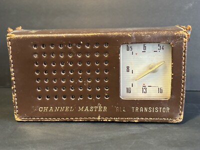 Vintage Channel Master Deluxe Am Band 6-Transistor Red Radio Leather ...