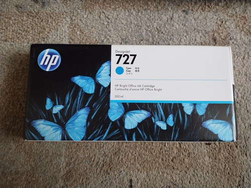 2022 Genuine HP #727 300ml Cyan Ink Cartridge F9J76A DesignJet T930 ...