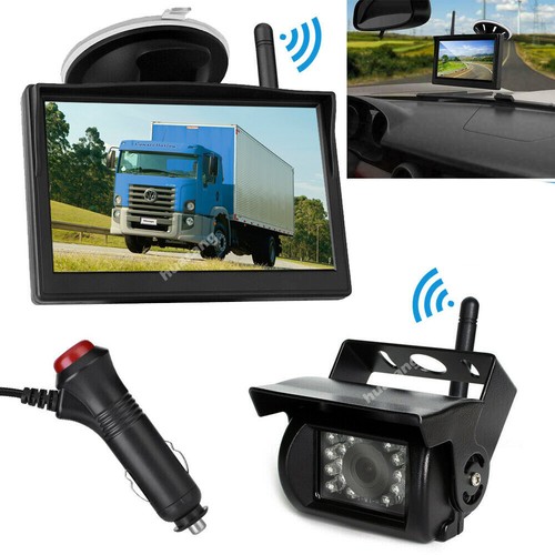 Wireless 5" Monitor Rear View Backup Camera Kit for Caravan RVs Truck ...