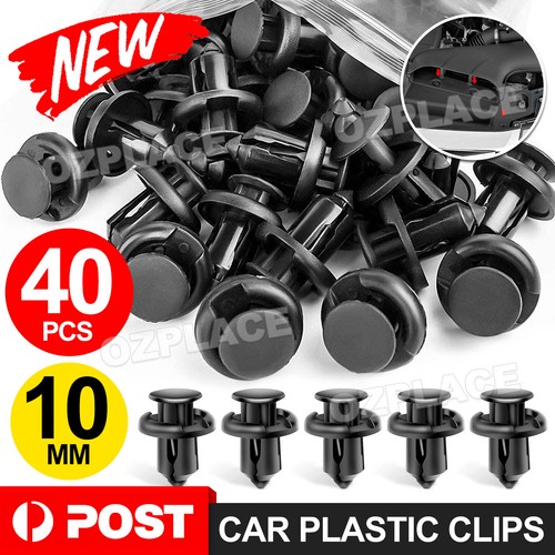 40PCS CAR PLASTIC 10MM SCRIVET SCREW CLIPS FIT DOOR BOOT TRIM PANELS BUMPER | eBay Australia