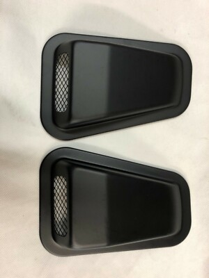 Land Rover Defender 90, 110 Black Metal Air Intake Wing Top Vent Scoops ...