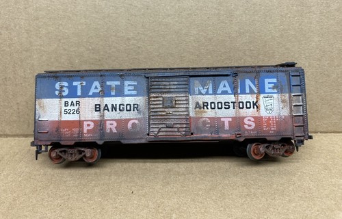 Ho Scale BAR Products of Maine Boxcar Custom Weathered | eBay