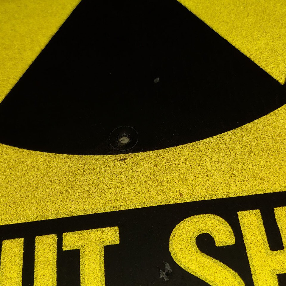 Vintage Civil Defense Nuclear Radiation Fallout Shelter Warning Sign ...