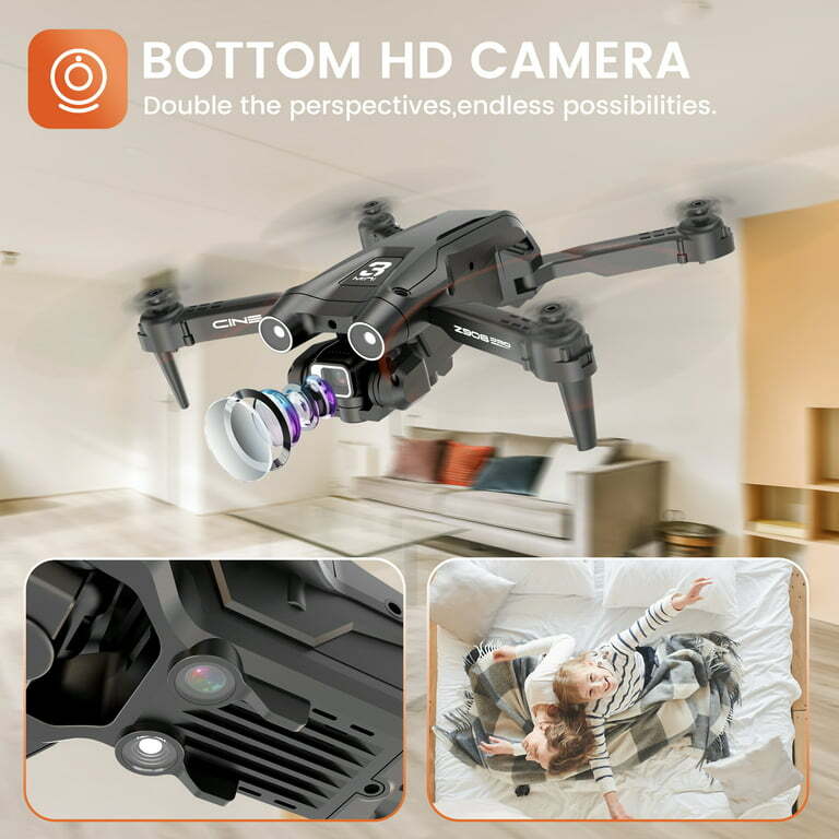 Deerc D96 4K HD Dual Camera RC Drone FPV Foldable Quadcopter Smart ...