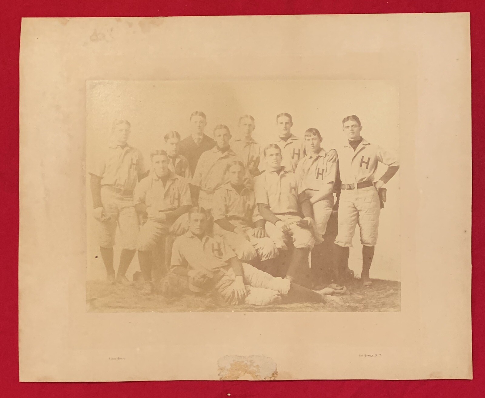 1896 Harvard U Baseball Team Imperial Sized Cabinet Photo w HOFer Percy ...