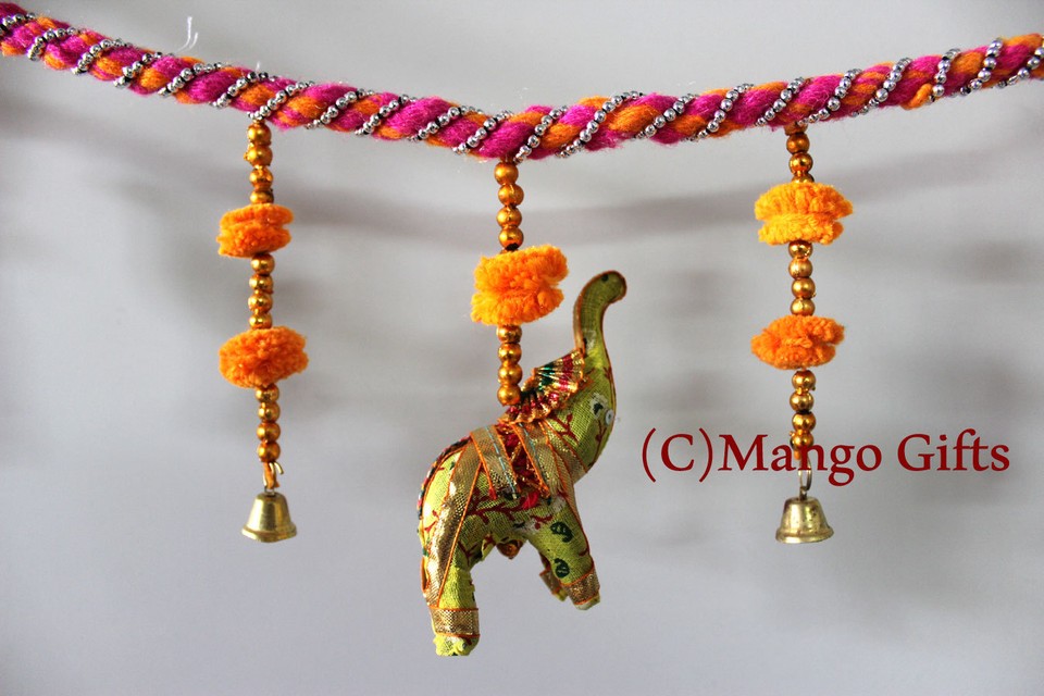Handmade Multicolor Elephant Door Hanging String Decoration Home Decor ...