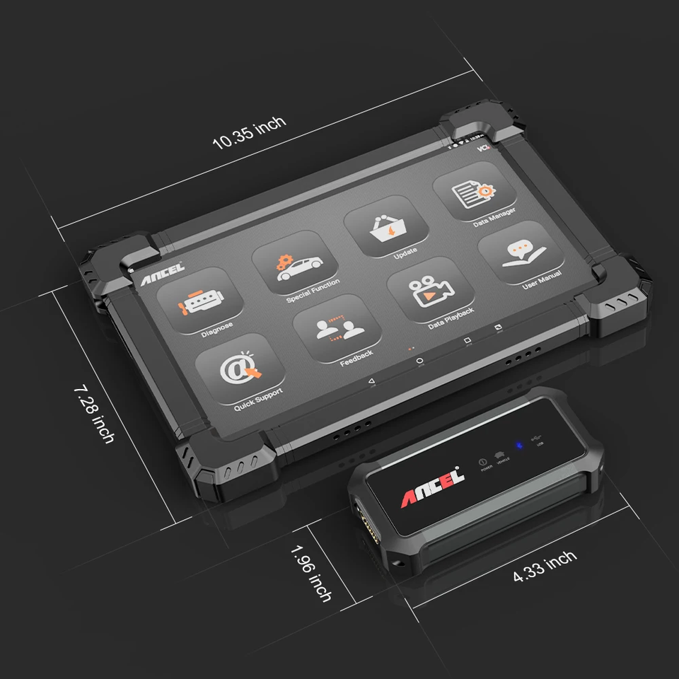 10" Tablet Bluetooth OBD2 Scanner Car Full System Bi-directional ...