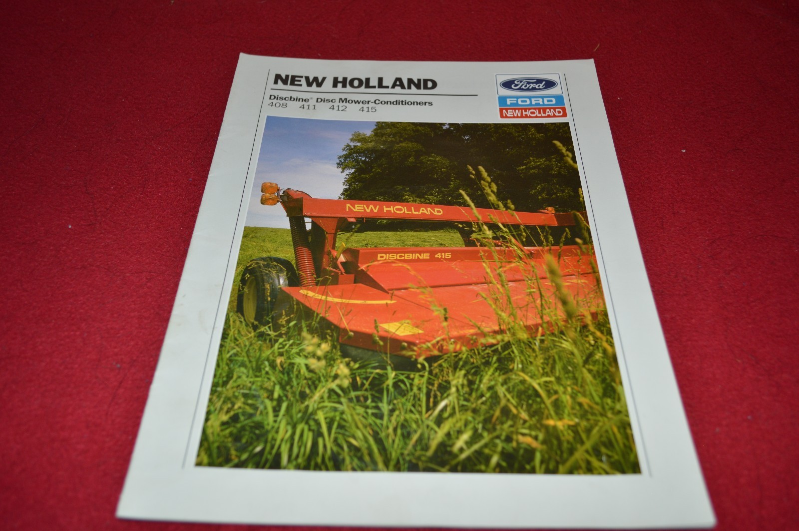 New Holland 408 411 412 415 Discbine Mower Conditioner Dealers Brochure ...