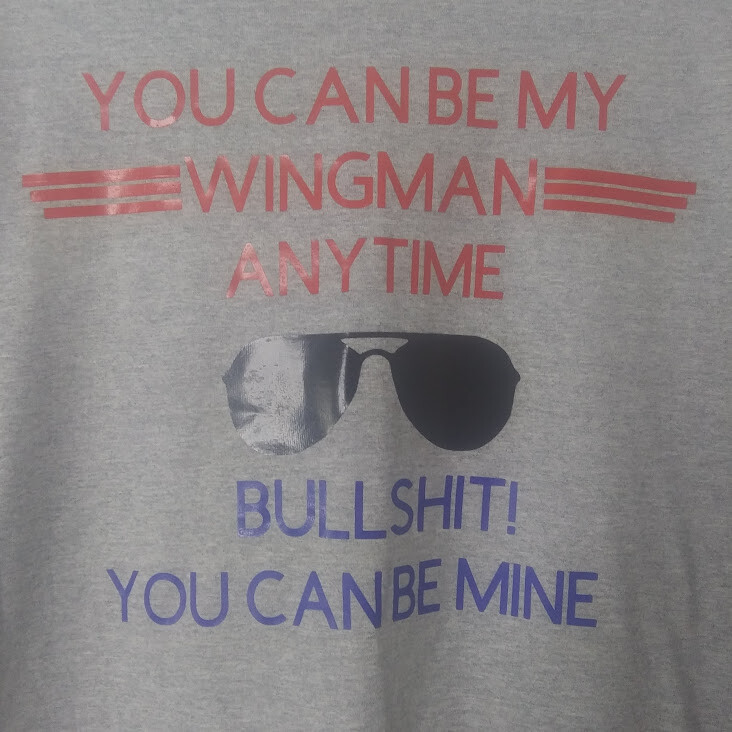 Top Gun You Can Be My Wingman Graphic Tee Adult Size XL | eBay