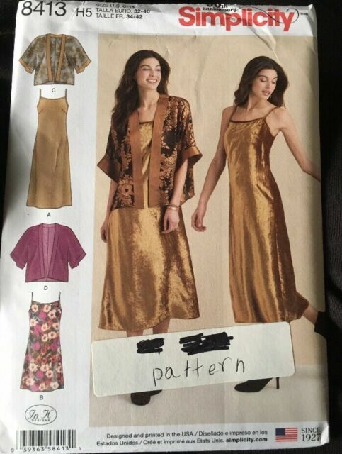 Simplicity Pattern 8413 Slip Dress Kimono Misses Sizes 6 - 14 for sale ...