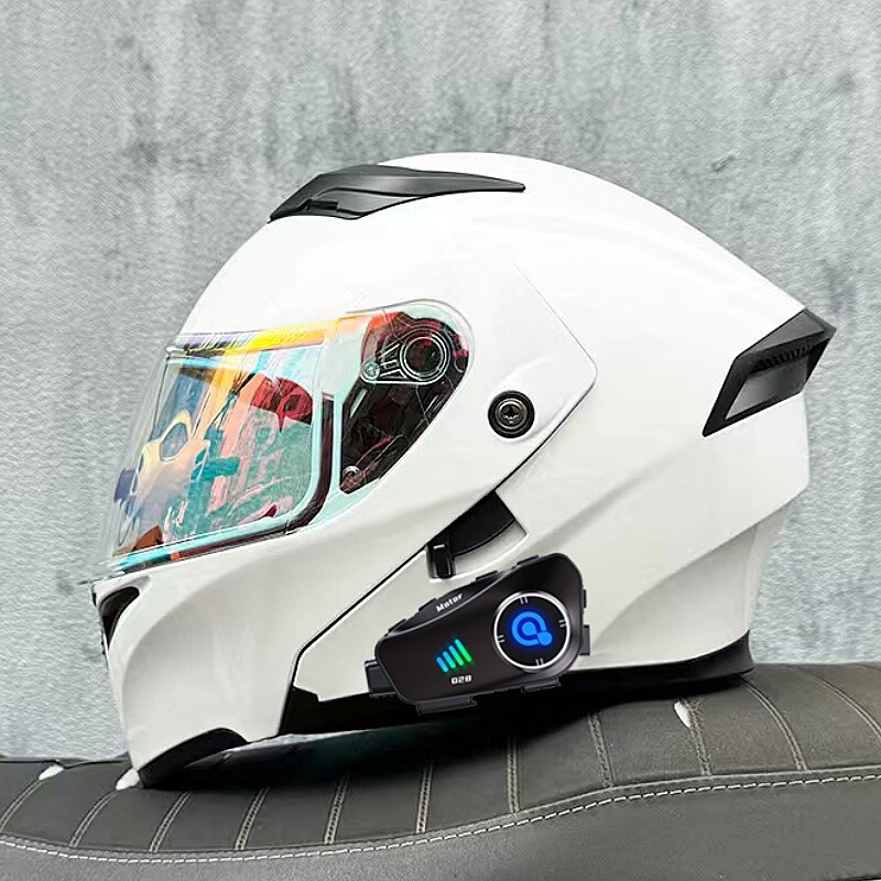 Bluetooth Built-in Camera Dual Visors DOT Approved Modular Motorcycle ...