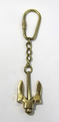 BRASS SHIP ANCHOR KEY CHAIN 5" - NAUTICAL KEYCHAIN - KEYCHAIN ...