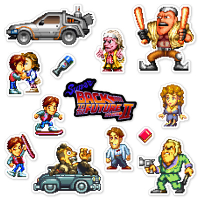 Super Back to the Future II 2 Stickers Super Nintendo SNES 13 Sticker ...