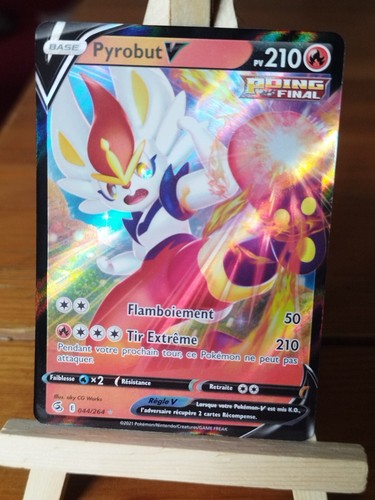 Carte Pokemon Pyrobut V 44/264 Ultra Rare EB08 Poing de Fusion FR | eBay