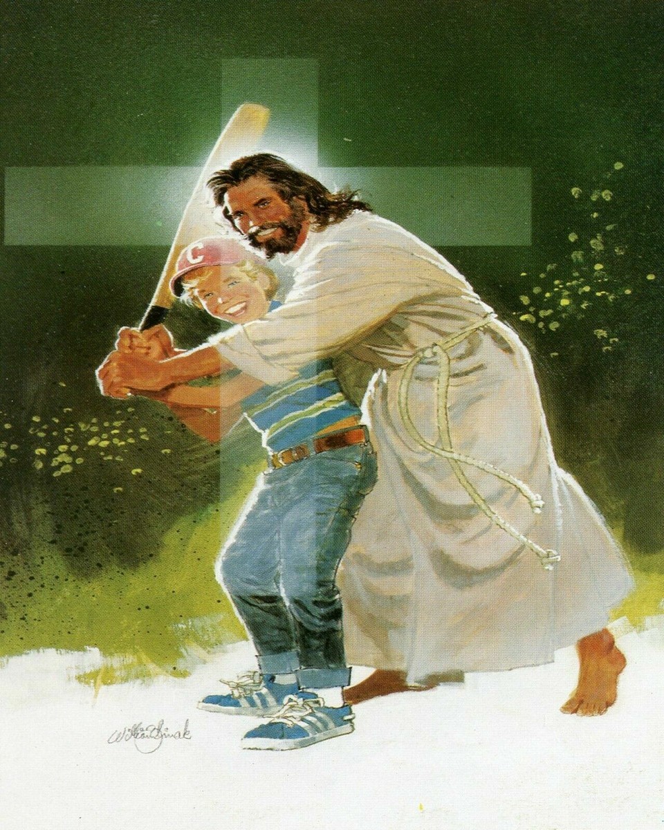 Jesus Playing Baseball Posters