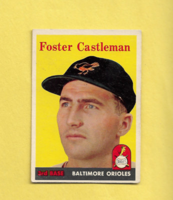 1958 Topps Foster Castleman #416 Baltimore Orioles VG/EX FREE SHIPPING ...