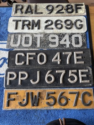 Job Lot Vintage Classic Car Number Plates Man Cave / Garage Display | eBay