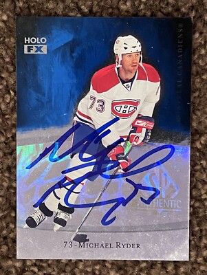MICHAEL RYDER SIGNED 2008 Upper Deck SP Authentic Card Montreal ...
