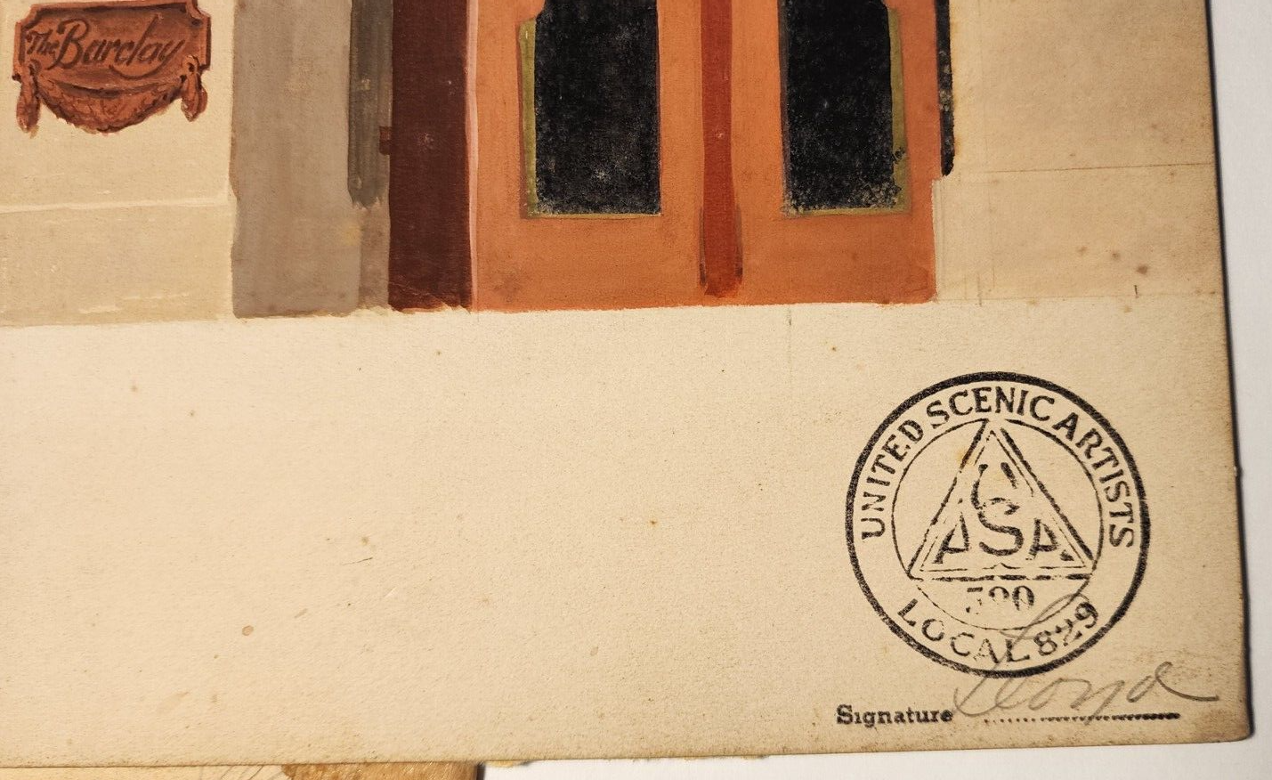 1952 RARE ORIGINAL BROADWAY THEATRE JOHN ROBERT LLOYD SCRIM BACKDROP ...