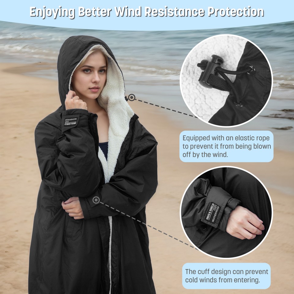 Catalonia Swim Parka for Men Women, Waterproof Surf Swimming Jacket ...