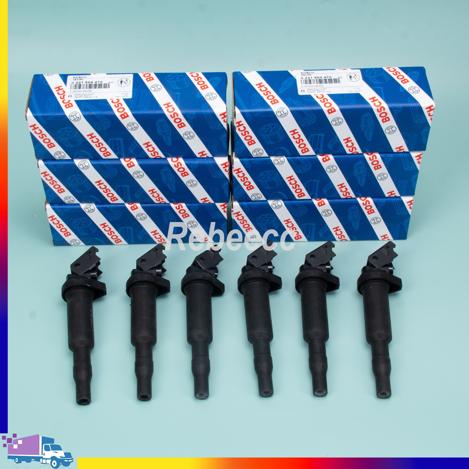 6Pcs Fit BOSCH Ignition Coil Pack 0221504470 For BMW E90 E60 E46 E53 ...