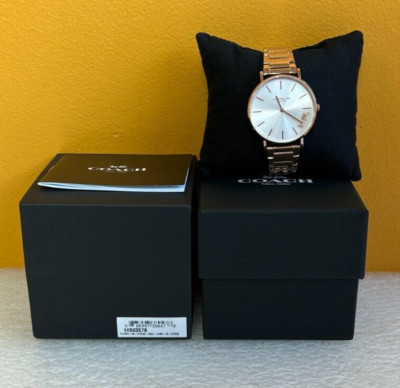 COACH 14503576 Women's Perry Rose Gold-Tone Stainless Steel Bracelet ...