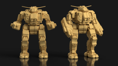 Battletech Alternative - Quickdraw QKD-4H Heavy Class Mech (6mm scale ...