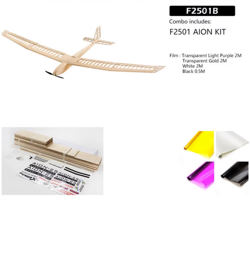 RC Plane F25 AION Glider Airplane Balsa Wood Model Aircraft Kit ...
