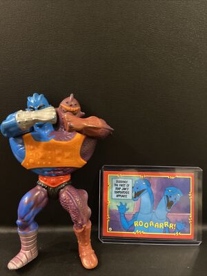Vintage MOTU Two Bad Flat Back Variant & 1984 MOTU card (Metallic ...
