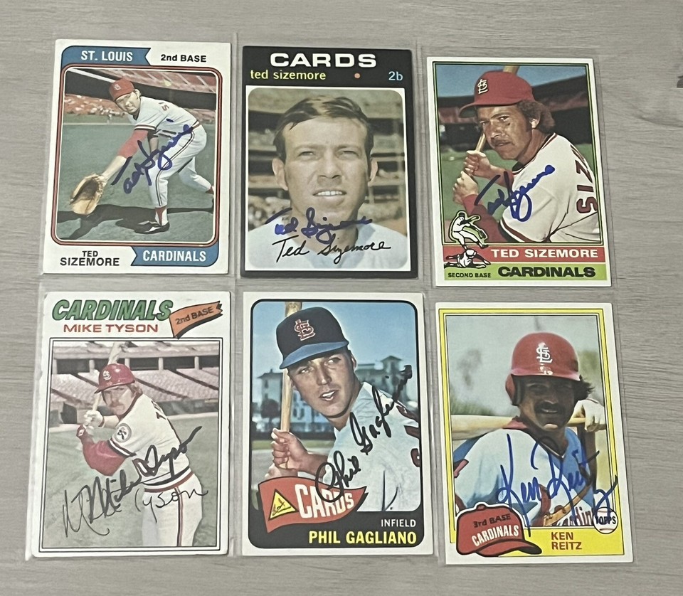 LOT OF (20) SIGNED AUTOGRAPHED ST. LOUIS CARDINALS BASEBALL CARDS W ...