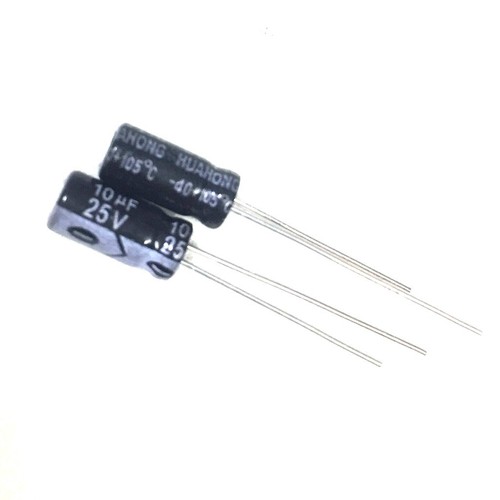 50PCS 10uF 25V 10MFD 25Volt Electrolytic Capacitor 4mm×5mm | eBay