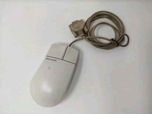 Vintage Microsoft 2.0A 2-Button Wired Serial Mouse with Track Ball- 9 ...