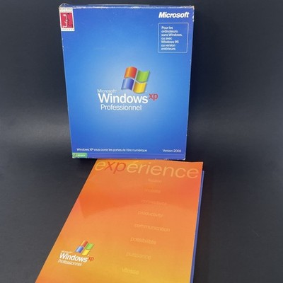Microsoft Windows XP Professional Big Box Vintage Software -FRENCH ...