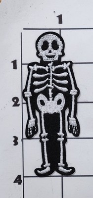 Skeleton Patch Halloween Embroidered Costume Cosplay Upcycle | eBay